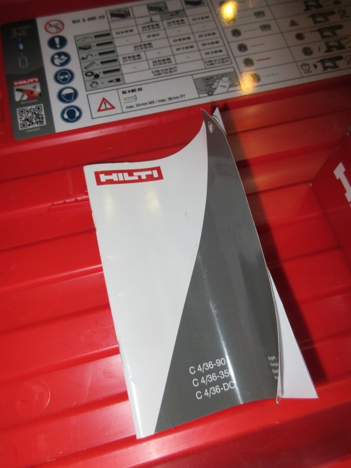 Hilti BX3 02 Battery Actuated Fastening Nail Gun, 4.0 Battery, w ...