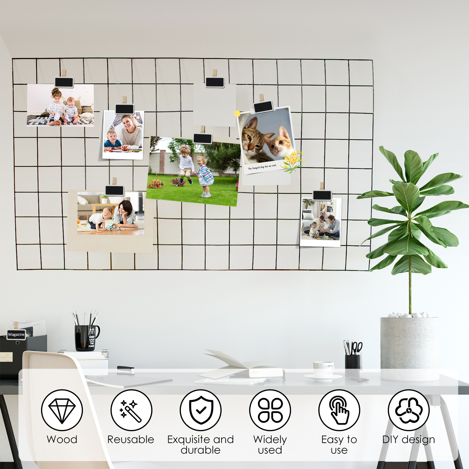 100X Mini Chalkboard Clips Portable Small Chalk Board Lightweight ...