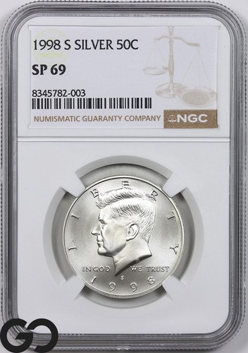 1998-S Kennedy Half Dollar, NGC SP-69 ** Matte Finish Special Mint ...