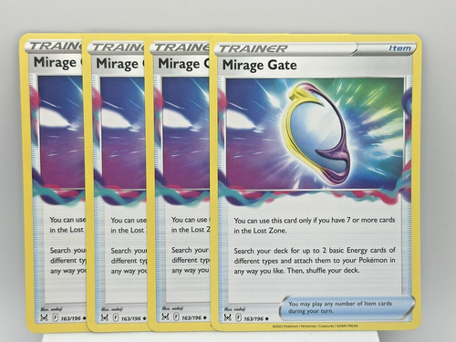 Qty 4 - Mirage Gate 163/196 - Pokémon Lost Origin Trainer (2022) - Near ...