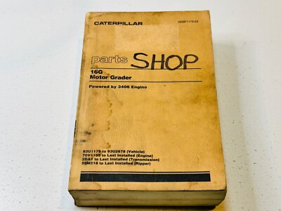 OEM Factory Caterpillar Cat Parts Book Manual Catalog Motor Grader No ...