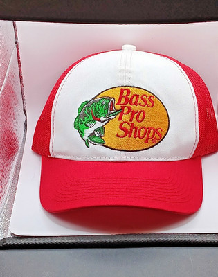 Bass Pro Shops Hat Embroidered Logo Mesh Fishing Hunting Trucker Cap ...