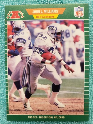 1989 PRO SET JOHN L. WILLIAMS #405 SEATTLE SEAHAWKS | eBay