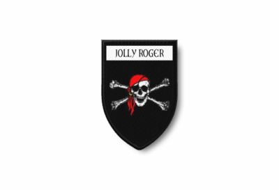 PATCH PATCHES EMBLEM IRON ON GLUE PRINT FLAG world crest pirate jolly ...