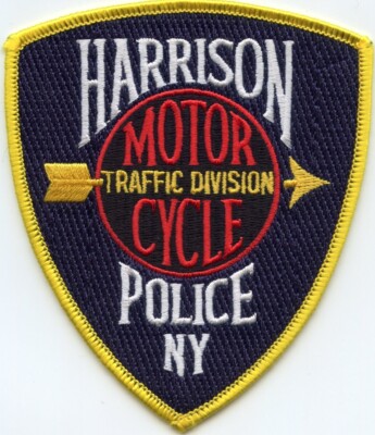 HARRISON NEW YORK Motorcycle TRAFFIC POLICE PATCH | eBay