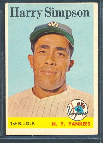 1958 Topps #299: HARRY SIMPSON New York Yankees ~ EX | eBay