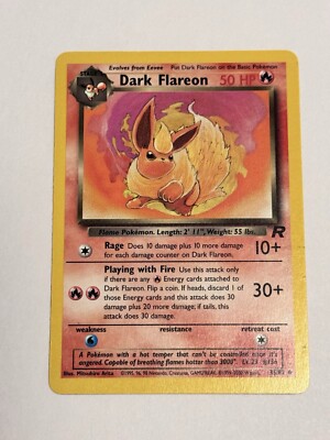 Pokemon Card Dark Flareon Team Rocket Uncommon 35/82 Near Mint | eBay