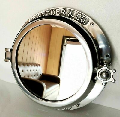 Porthole Window Ship Mirror Wall Hanging Round mirror Heavy Canal Boat ...