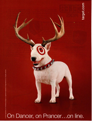 2000 TARGET.COM CHRISTMAS PRINT AD, BULLSEYE BULL TERRIOR PRINT AD | eBay