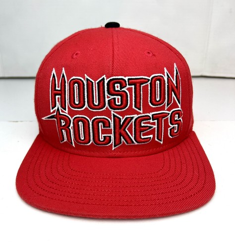 Vintage Adidas Y2K NBA Houston Rockets Snapback Adjustable Hat Cap Flat ...