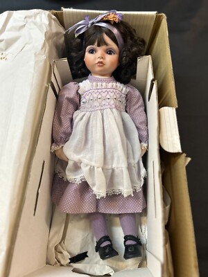 Vintage Shy Violet Porcelain Doll Hamilton Collection Kay McKee Ltd ...