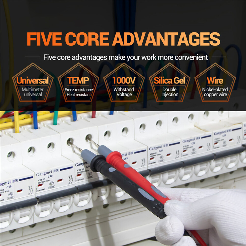 22 in 1 Digital Multimeter Test Cable Set Car Repair Tool Silicone Line ...