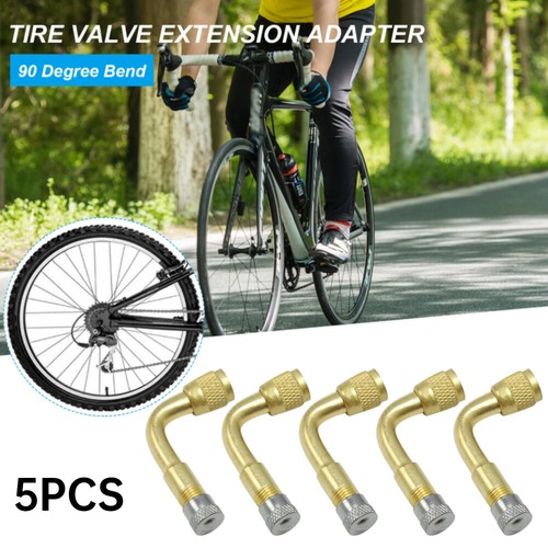5 Packs Air Tire Valve Extension 90° Angle Adaptor Motorcycle Car Stem ...