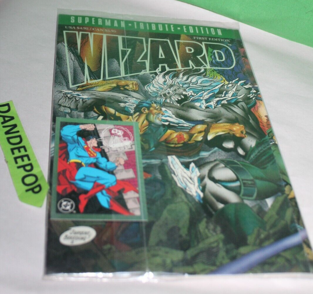 Wizard Comics DC Superman Tribute First Edition Comic Book With Card ...