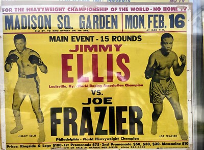 Joe Frazier Vs Ellis Onsite Poster 22x28 Original Heavyweight Boxing ...