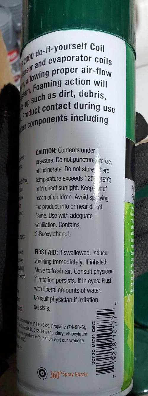 *2PACK* Purafilter Foam Spray Coil Cleaner Self-rinsing Indoors ...