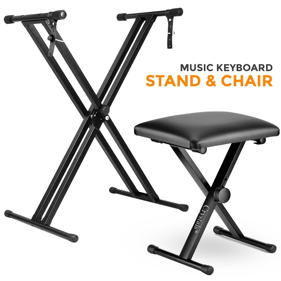 Double Braced Height Adjustable X Frame Music Piano Keyboard Stand ...