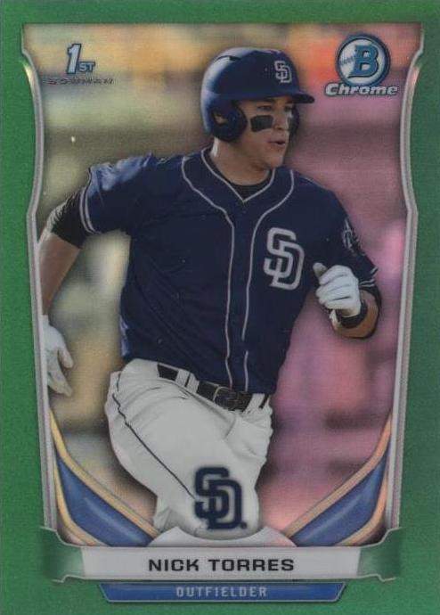 2014 Bowman Draft - Chrome Nick Torres #CDP112 Green Refractor /150 (RC ...