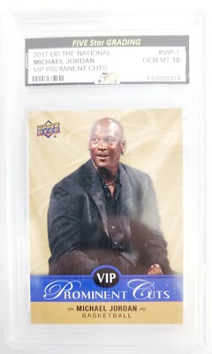 NBA 2017 Upper Deck Michael Jordan #VIP-1 Prominent Cuts "Five Star ...