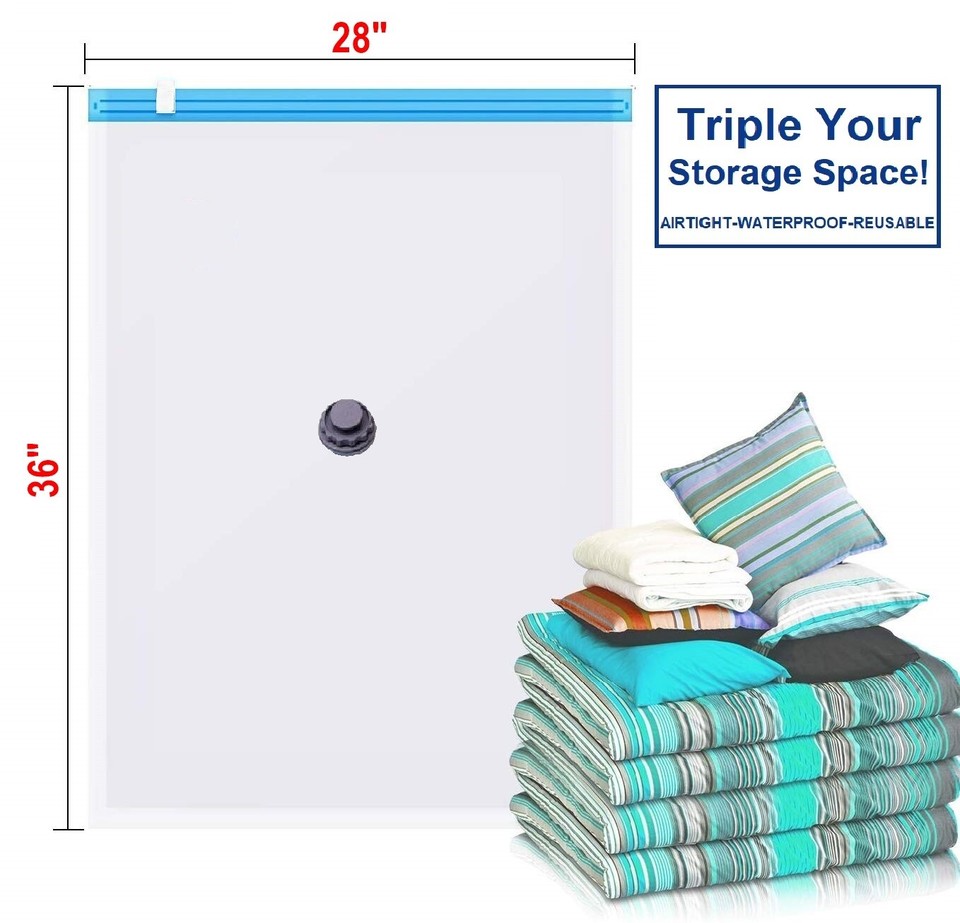 30 PACK LARGE Space Saver Storage Vacuum Seal Organizer Bags 90x70cm ...