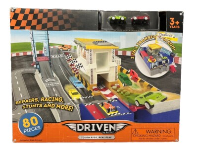 Driven by Battat 80 Piece 2 in 1 Mini Race Track Pocket Series Micro ...