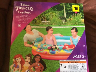 Disney Princess, Inflatable 3-ring Pool, 48 inches, Ages 2+ (53 gallons ...