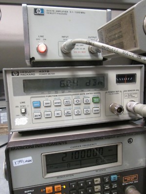 HP 8447D Wide Band Amplifier 0.1-1300 MHz 26 dB Gain TESTED! BNC ...