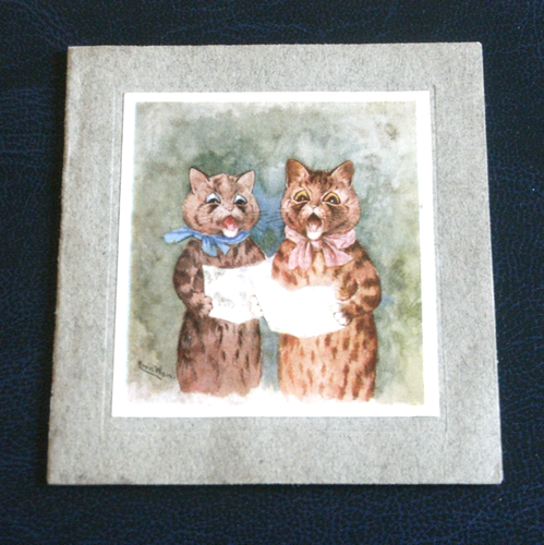 ORIGINAL LOUIS WAIN SIGNED GREETINGS CARD - SINGING CATS, HILLS & Co ...
