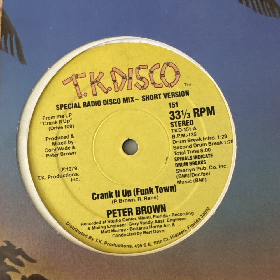 Peter Brown Crank It Up (Funk Town) 12" Single Vinyl VG+/VG+ | eBay