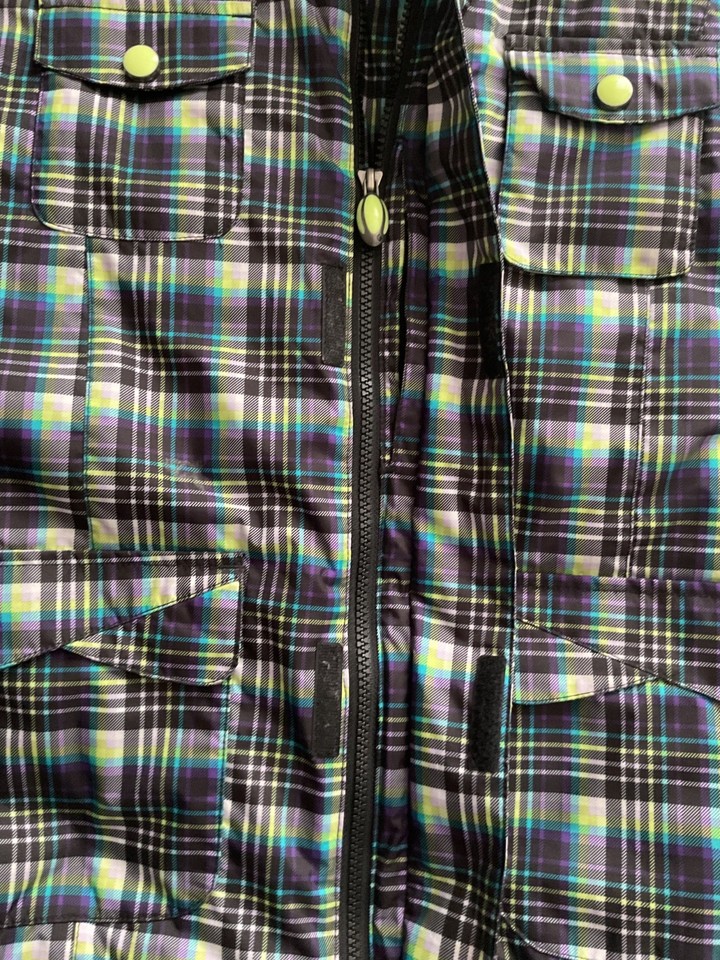 Burton Jacket Ski/Snowboard XL Dry-Ride Plaid Full Zip Winter Insulated ...