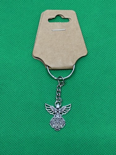 Guardian Angel Charm Keychain Pendant Key Ring Silver Color Women ...