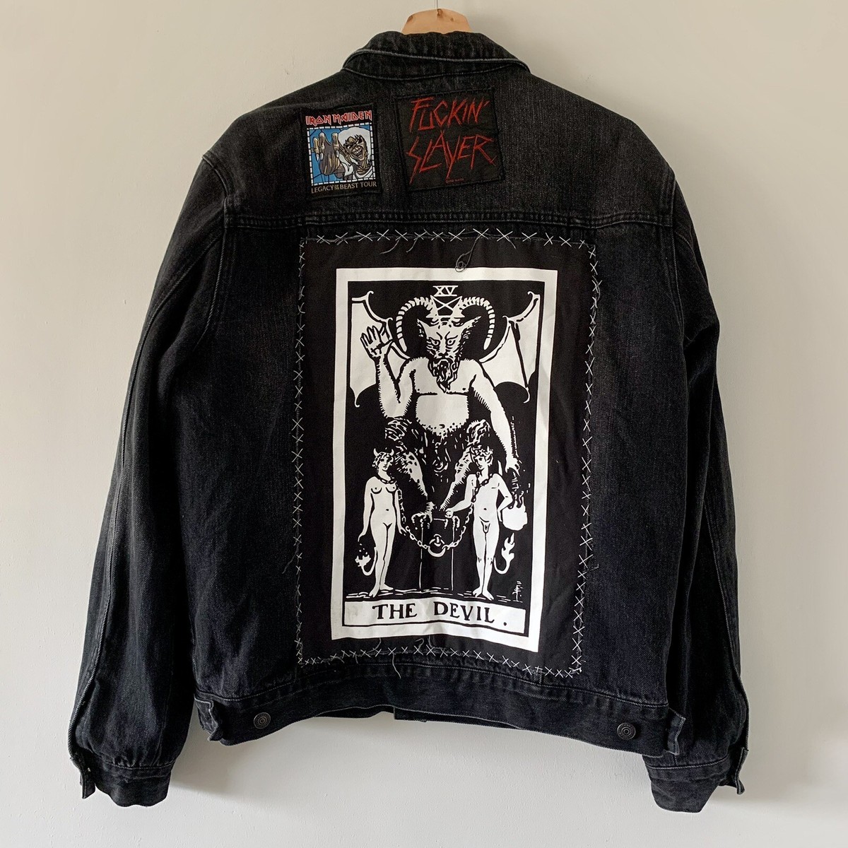 Black Denim Punk Jacket
