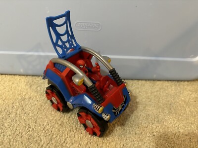 Imaginext Spiderman Car Friction Pull Back and Go Dune Buggy w Figure ...
