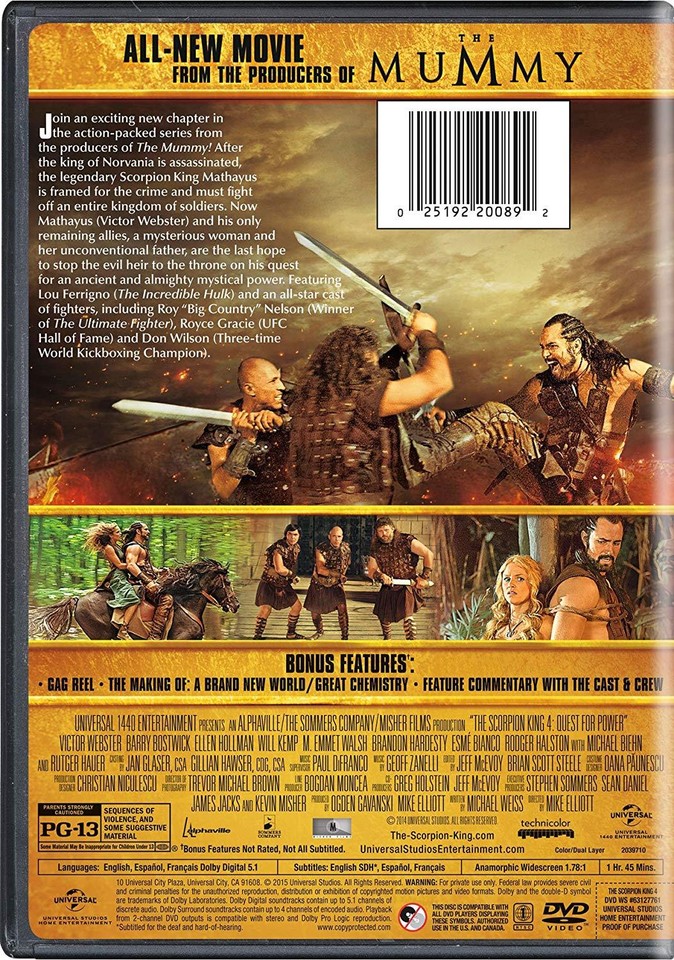 The Scorpion King 4: Quest for Power DVD Victor Webster | eBay