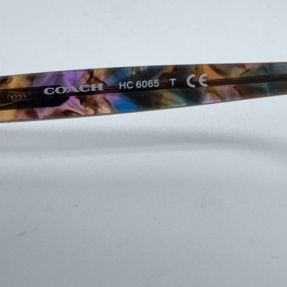 Coach Hc6065 5288 Confetti Purple Rectangle Eyeglasses Frames 51-17-135 ...