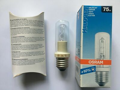 OSRAM Halolux Ceram Halogen Lamp E27 75W Clear 64474 Clear Nip Dim ...