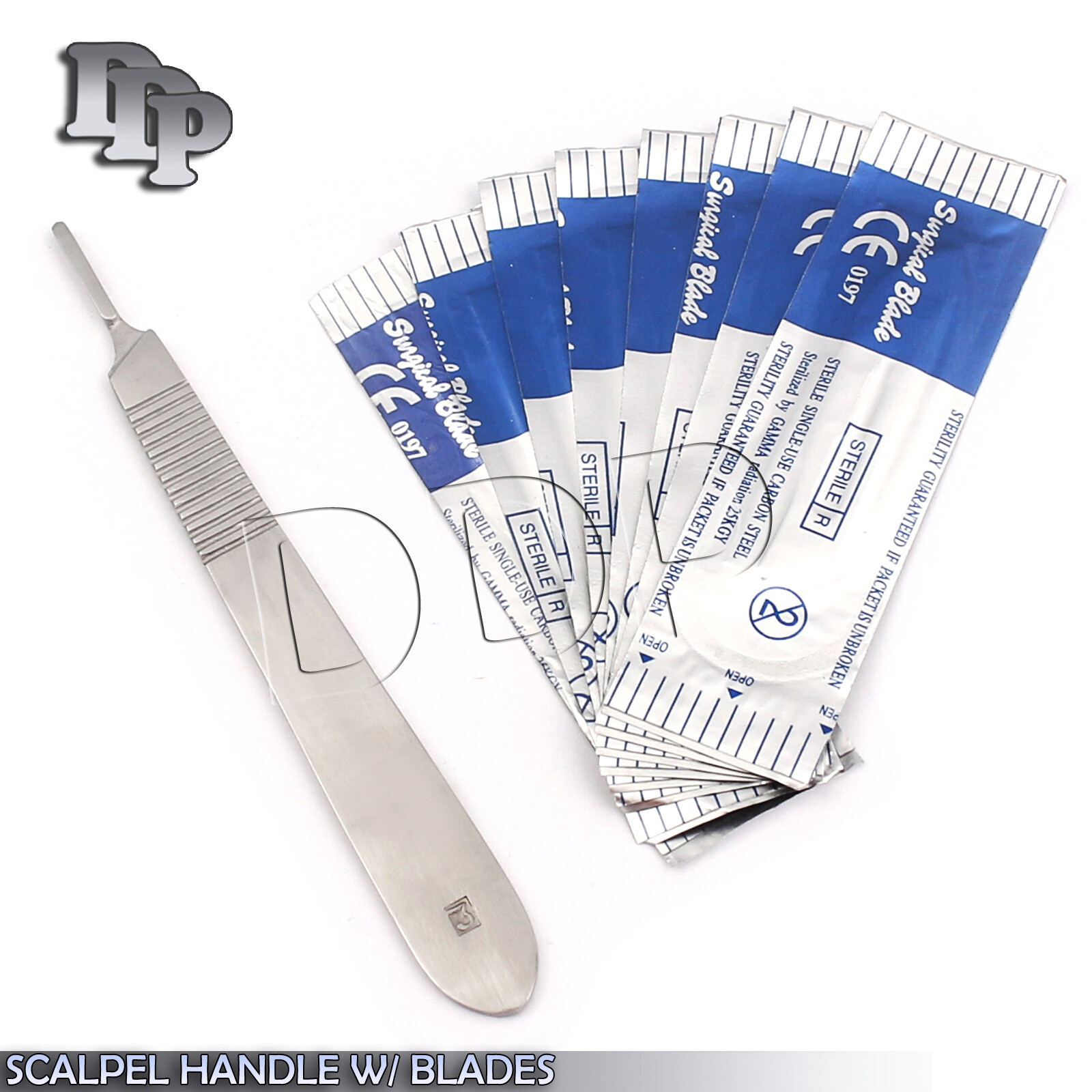 1 Scalple Handle # 3 + 20 Sterile Surgical Blade # 11 + 15 Surgical ...