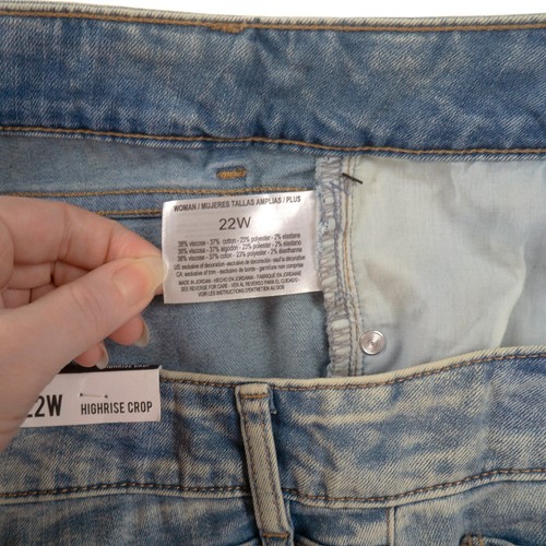 William Rast High Rise Crop Blue Jeans Womens Plus 22W Cut-Offs $99.50 ...