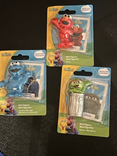 Sesame Street Mini Figure Elmo Cookie Monster Oscar New Cake Topper Toy ...