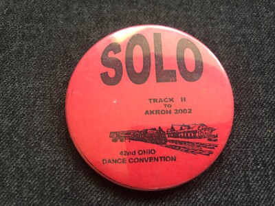 Vintage SOLO TRACK II Akron Ohio Square Dance Name Tag Pinback 42nd ...