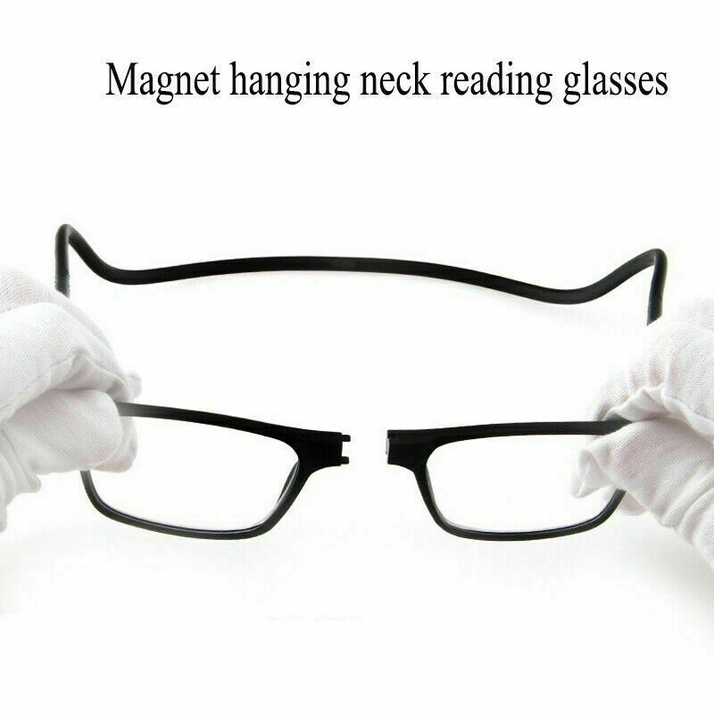 Folding Magnetic Reading Glasses Snap Click Front Neck Hanging ...