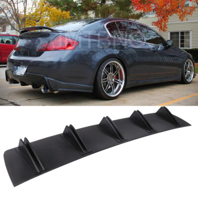 For Infiniti G37 G35 Sedan Rear Bumper Diffuser 5 Fins Spoiler Lip ...