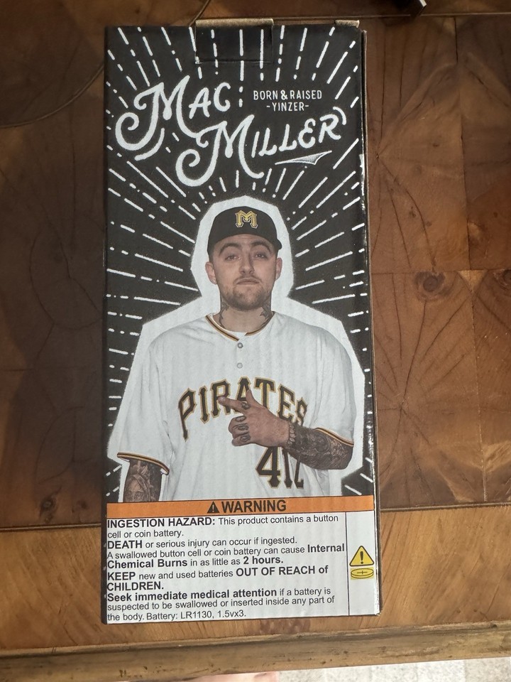 Mac Miller Bobblehead Pittsburgh Pirates Stadium Collectible, New In ...