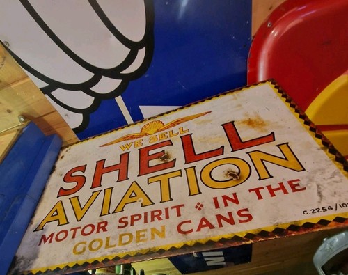 Shell Aviation Enamel Sign. ORIGINAL. Vintage. Very Rare! | eBay UK