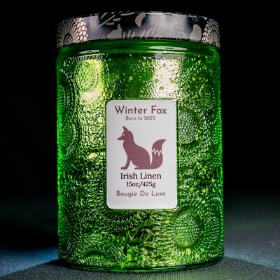 Spring Candles IRISH LINEN 15oz Luxury Candles Coconut Wax Winter Fox ...