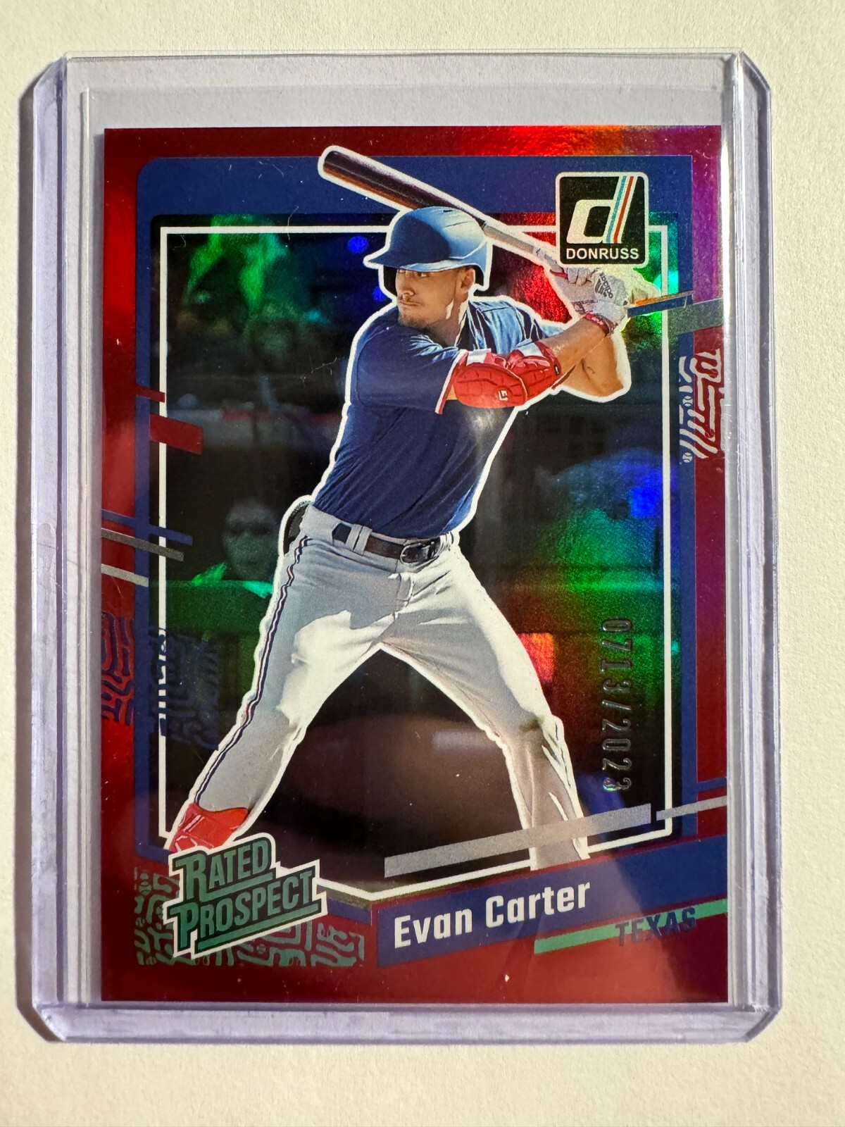 K176,546 - 2023 Donruss Holo Red #42 Evan Carter #/2023 | eBay