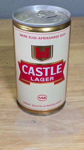 Vintage Castle Lager Beer Can SAB South Africa 340ml Great SAB Brew ...