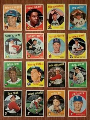 1959 TOPPS MID TO HIGH GRADE SINGLES COMPLETE YOUR SET- PICK FROM LIST ...