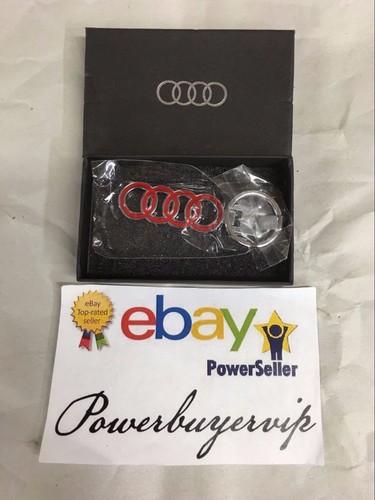 🔥NEW🔥 RED Audi Keychain Metal Keyring Key Chain Keyfob W/Gift Box 🔥2 ...