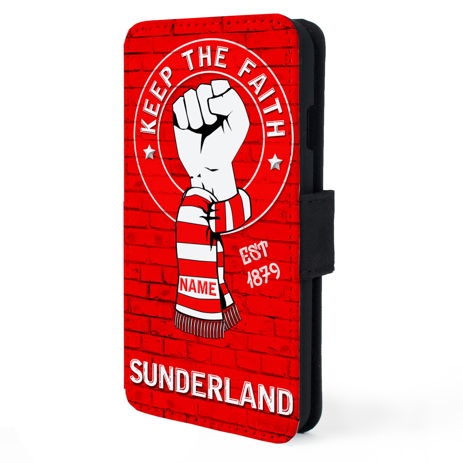 Personalised Sunderland iPhone Case Football Flip Phone Cover Keep ...